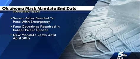 Oklahoma Mask Mandate End Date Details About The Mask Mandate