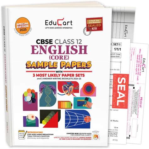 Educart Cbse English Core Class 12 Sample Paper 2024 25 With Exclusive Cbse Mock Booklets For