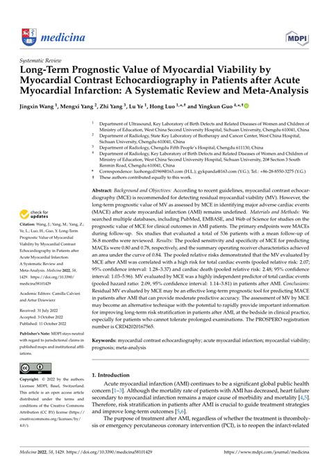 Pdf Long Term Prognostic Value Of Myocardial Viability By Myocardial Contrast Echocardiography