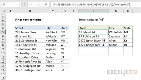 Filter Text Contains Excel Formula Exceljet