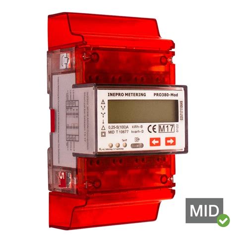 Inepro Pro380 Mod 100a Mid Certified Dual Tariff Single And Three Phase Network Multifunction