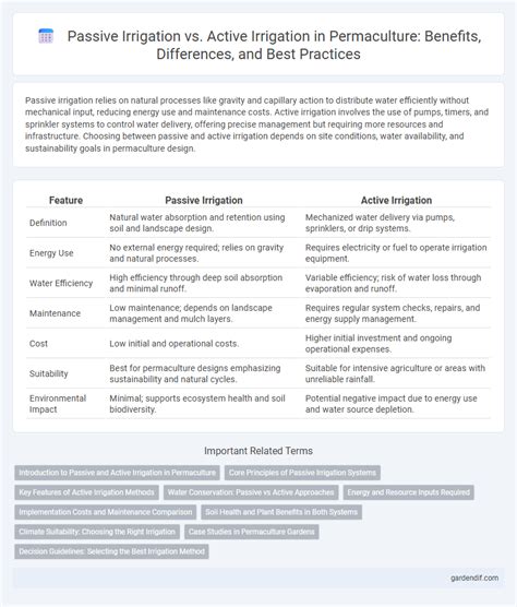 Passive Irrigation Vs Active Irrigation In Permaculture Benefits Differences And Best