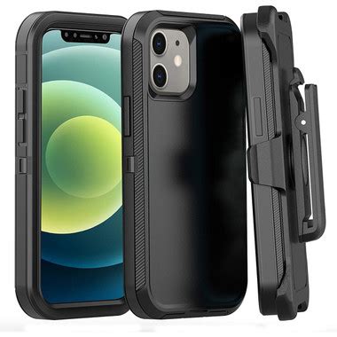 Iphone 12 Military Grade Protection Case Black Holster Case