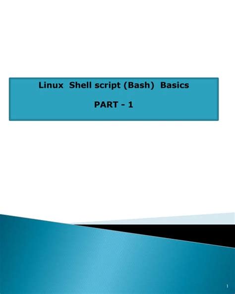 Bash Shell Scripting Pptx