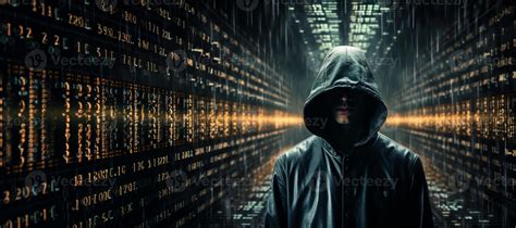 AI Generated Hacker In Server Room Generative AI 44522182 Stock Photo At Vecteezy