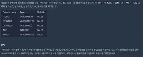 프로그래머스 sql 12세 이하인 여자 환자 목록 출력하기