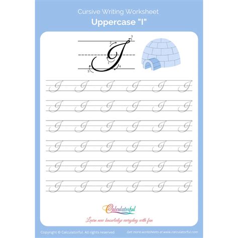 Cursive Capital I How To Write Capital I In Cursive Calculatorful U Calculatorful