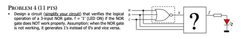 solved problem 4 11 pts design a circuit simplify your