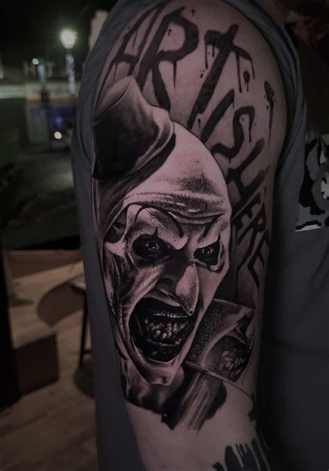 Art The Clown Horror Tattoo Work In Progress Tiktok