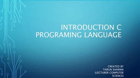 Introduction Of C Programming Ppt