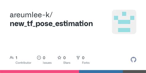 github areumlee k new tf pose estimation