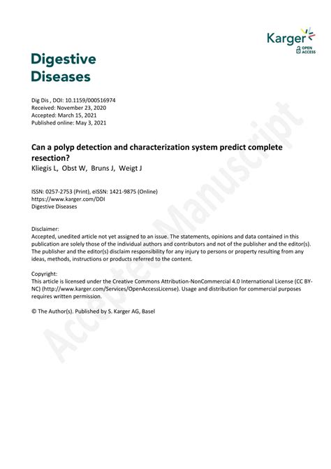 Pdf Can A Polyp Detection And Characterization System Predict Complete Resection