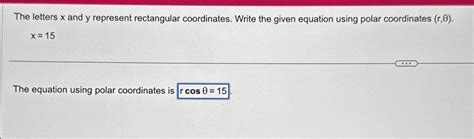 Solved The Letters X ﻿and Y ﻿represent Rectangular