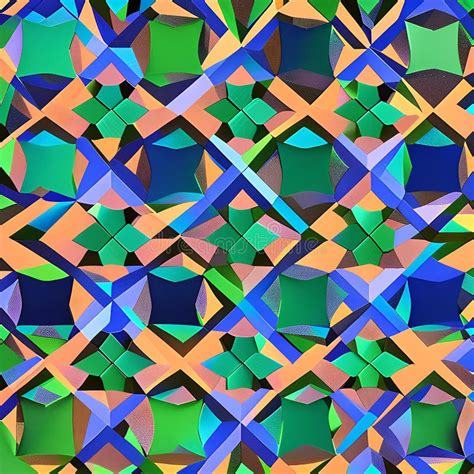 A Kaleidoscopic Pattern Of Overlapping Squares In Shades Of Blue And