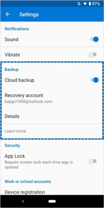 Microsoft Authenticator Android App Unterstützt Cloud Speicherung
