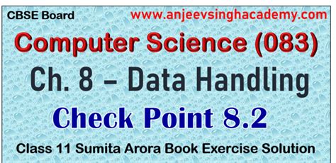 Class 11 Computer Science Ch 7 Python Fundamental Check Point 74