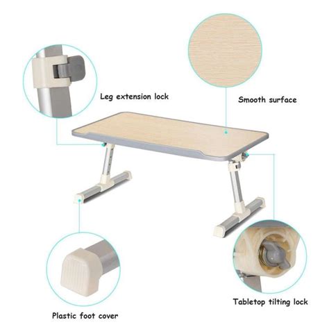 Foldable Computer Table Adjustable Portable Laptop Desk Rotate Laptop Bed Table Daraz Pk