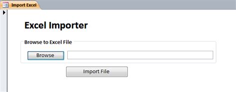 Microsoft Access And Excel With Visual Basic Vba How To Add A Browse