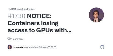 Notice Containers Losing Access To Gpus With Error Failed To
