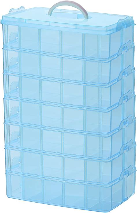 Sooyee 7 Layers Stackable Storage Container 70 Adjustable Compartments Stackable Storage