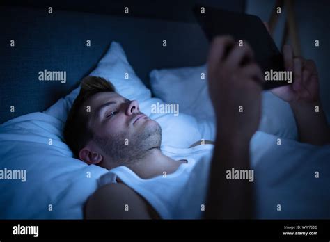 Man Watching Computer Night Hi Res Stock Photography And Images Alamy