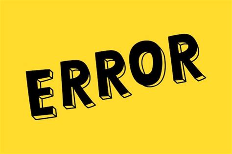 Free Vector Error Lettering Font Typography