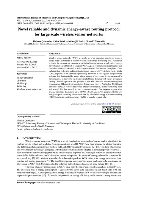 Pdf Novel Reliable And Dynamic Energy Aware Routing Protocol For