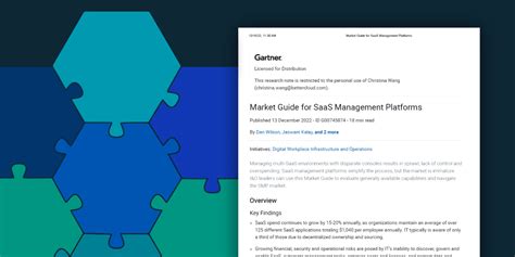 Key Takeaways From The 2022 Gartner® Market Guide For Saas Management Platforms