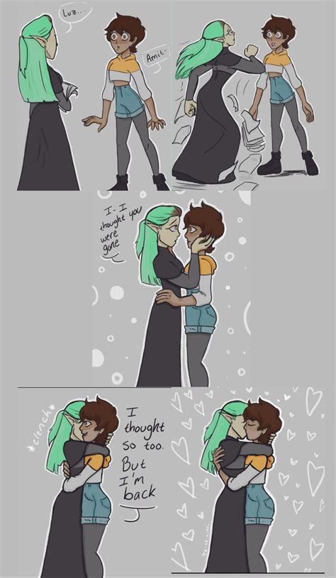 Luz And Amity Adult Version Lumity Kiss Dibujos Animados Clásicos