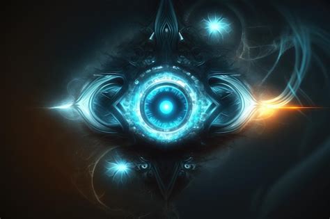 Premium Ai Image Cosmic Trance And Hypnosis Concept Of Glowing Details In Digital Neural