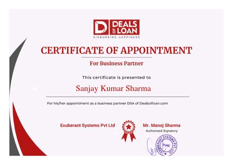 Dol Dsa Certificate Pdf