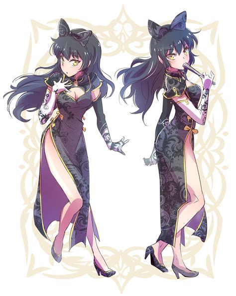 Iesupa Rwby Blake Belladonna Chinadress Cleavage Heels 447029 Yandere