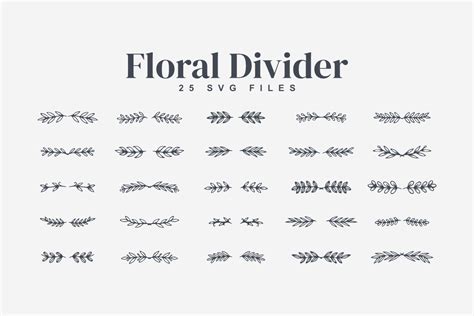 Floral Divider Bundle Graphic By Siapgraph · Creative Fabrica