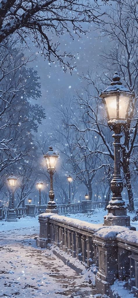 Winter Christmas Scenes Christmas Scenery View Wallpaper Winter Scenery