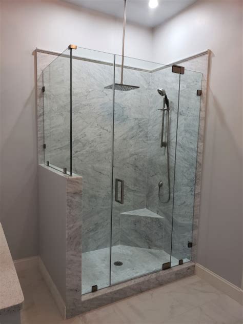 Frameless Glass Hinged Shower Doors Bathroom Miami By Shower Door