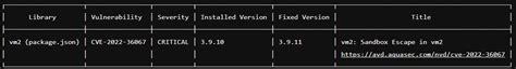 Cve 2022 36067 Vm2 Sandbox Escape In Vm2 · Issue 698 · Soketisoketi