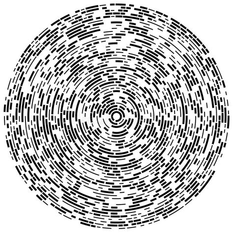 Circular Concentric Segmented Circles Radial Radiating Rings Abstract Geometric Circle Shape