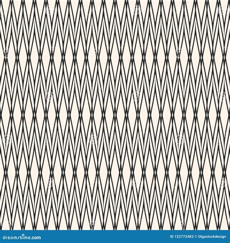 Vector Seamless Pattern With Thin Intersecting Lines Traditional