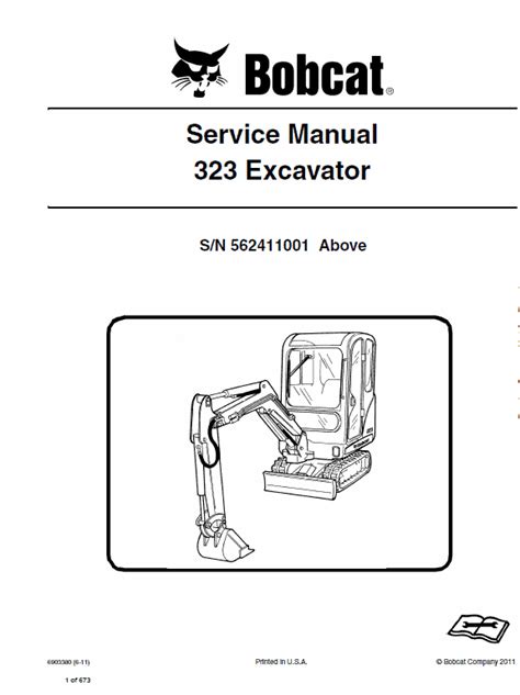 Bobcat Compact Excavator Service Manual