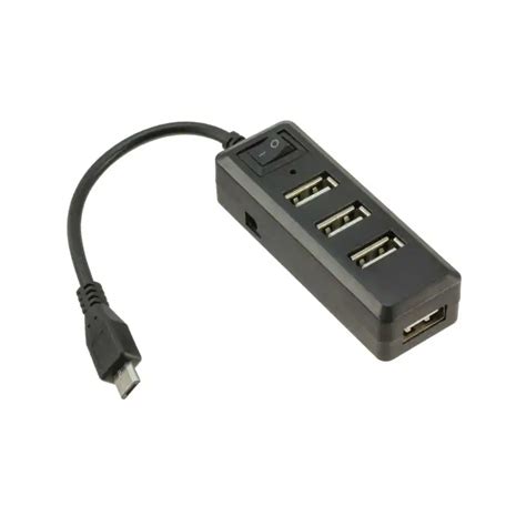 USB Mini Hub With Power Switch OTG Micro USB AF