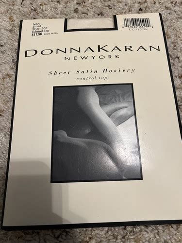 Donna Karan Womens Sheer Satin Hosiery Control Top Pantyhose Ivory Sm