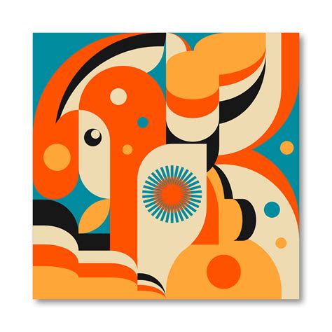 Geometric Abstraction Girl And Landscape Illustration Behance