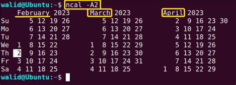 The “ncal” Command In Linux 8 Practical Examples