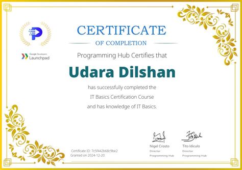 Udara Dilshan On Linkedin Itbasics Certification Programminghub