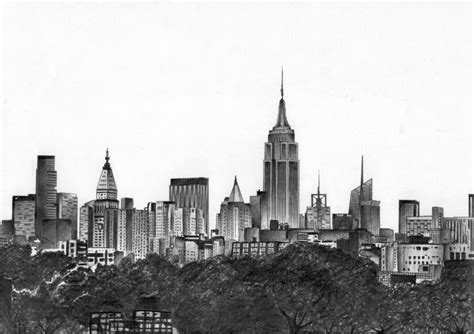New York City Skyline Drawing Tumblr