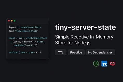 Tiny Server State A Lightweight Reactive State Engine For Your Nodejs Server By Deodeepkunj
