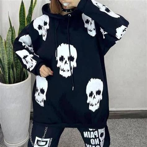خرید و قیمت هودی چاپ اسکلت شیک و خاص هودی گنگ لش اسپرت هودی لش دخترانه