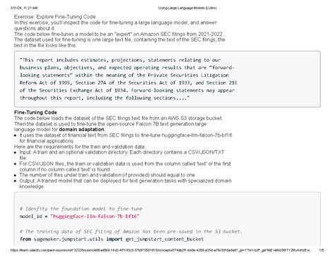 Explore Fine Tuning Code The Code Below Fine Tunes A Model To Be An