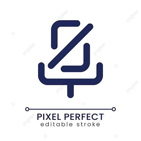 Linear Ui Icon For Turning Off Microphone With Pixelperfect Precision