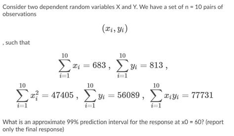 Consider Two Dependent Random Variables X And Y We